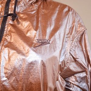 Speedo | Jackets & Coats | Rare Speedo Metallic Rose Gold Hooded Rain ...